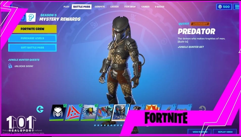 Fortnite Desafios do Predator: Desbloquear Predator, Jungle Hunter ...