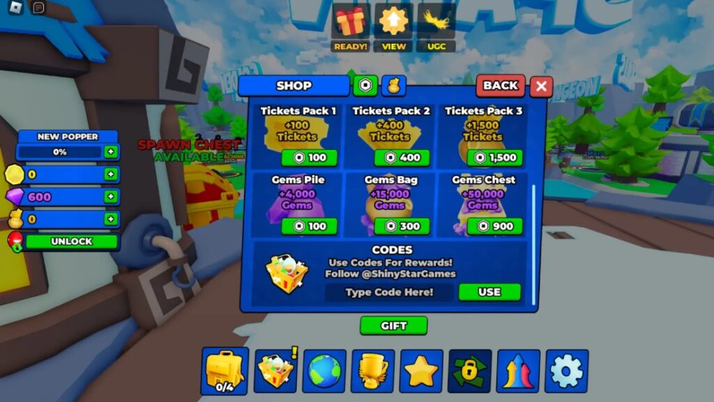 Códigos Popping Simulator - Poções e gemas grátis